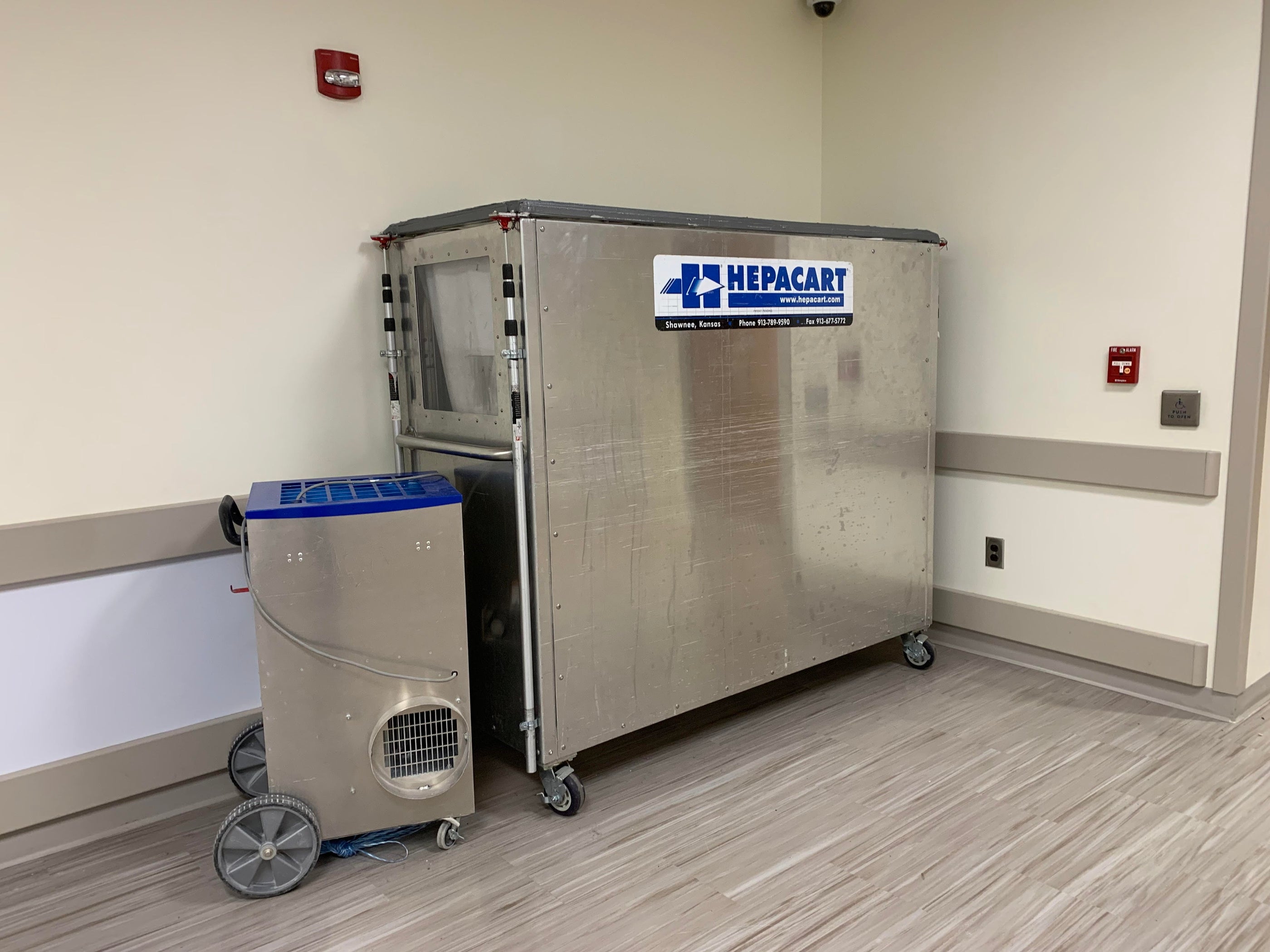 HEPACART 74" / 55" Classic Mobile Containment Unit with Built-in Air S ...