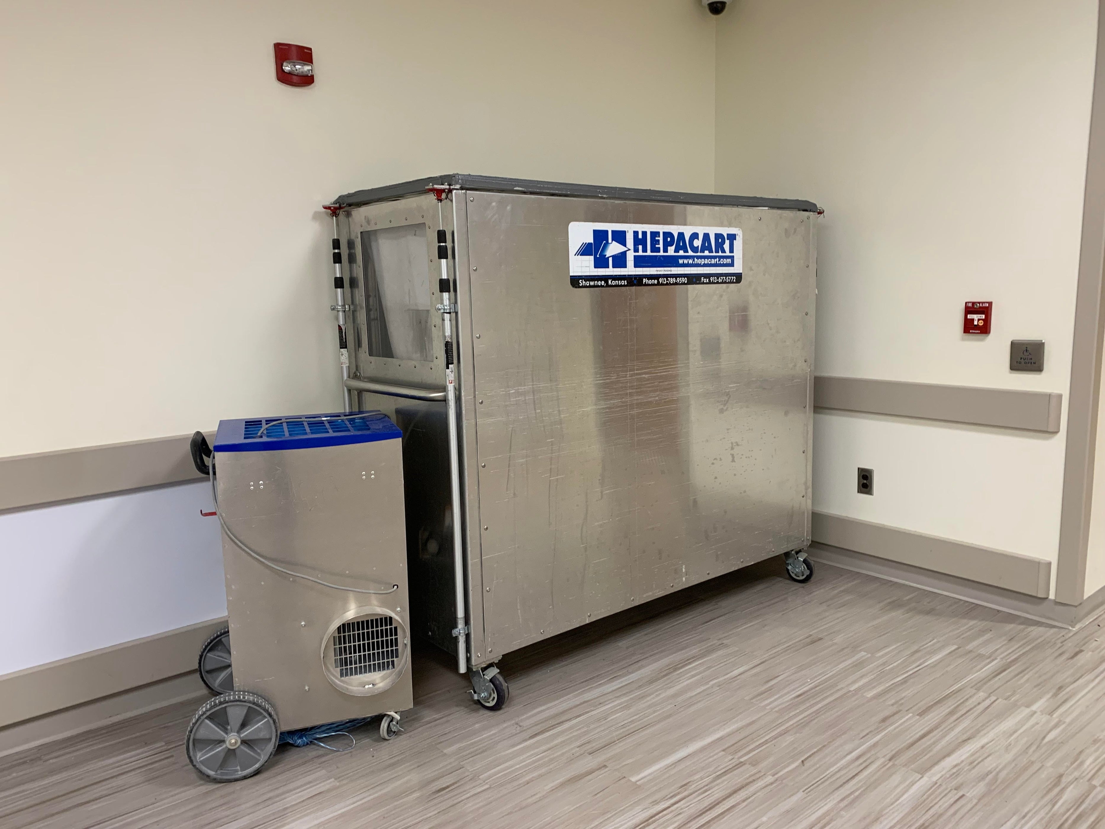 HEPACART 74" / 55" Classic Mobile Containment Unit with Built-in Air S ...